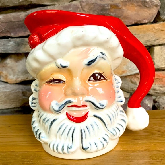 napco | Holiday | Vtg Napco Winking Santa Pitcher Christmas 5s Holiday ...